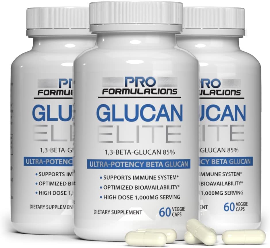 Amazon.com: Glucan Elite – 85% Beta 1,3D Glucan 500mg - 60 vcaps | 85% ...