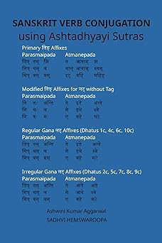 Sanskrit Verb conjugation using Ashtadhyayi Sutras (Ashtadhyayi of ...