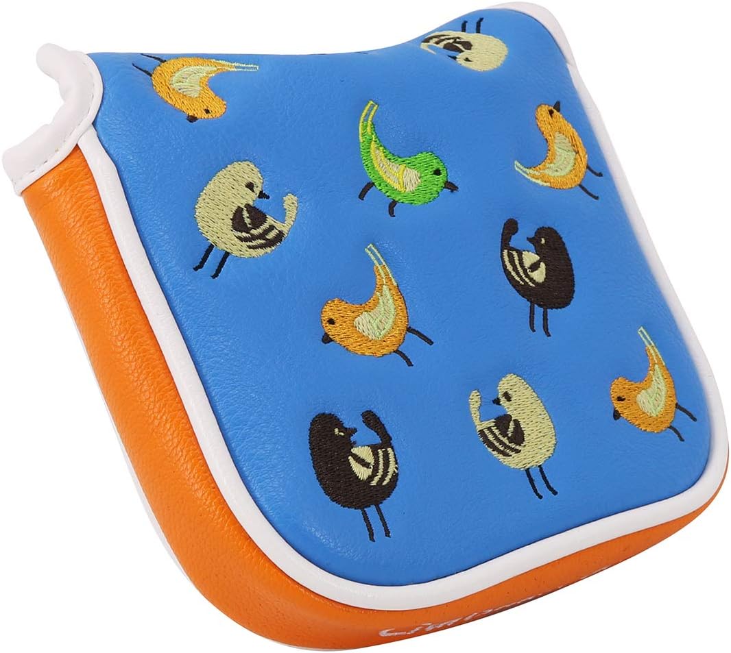 Craftsman Golf Birdie Birds Blue Square Mallet Putter Cover Headcover ...