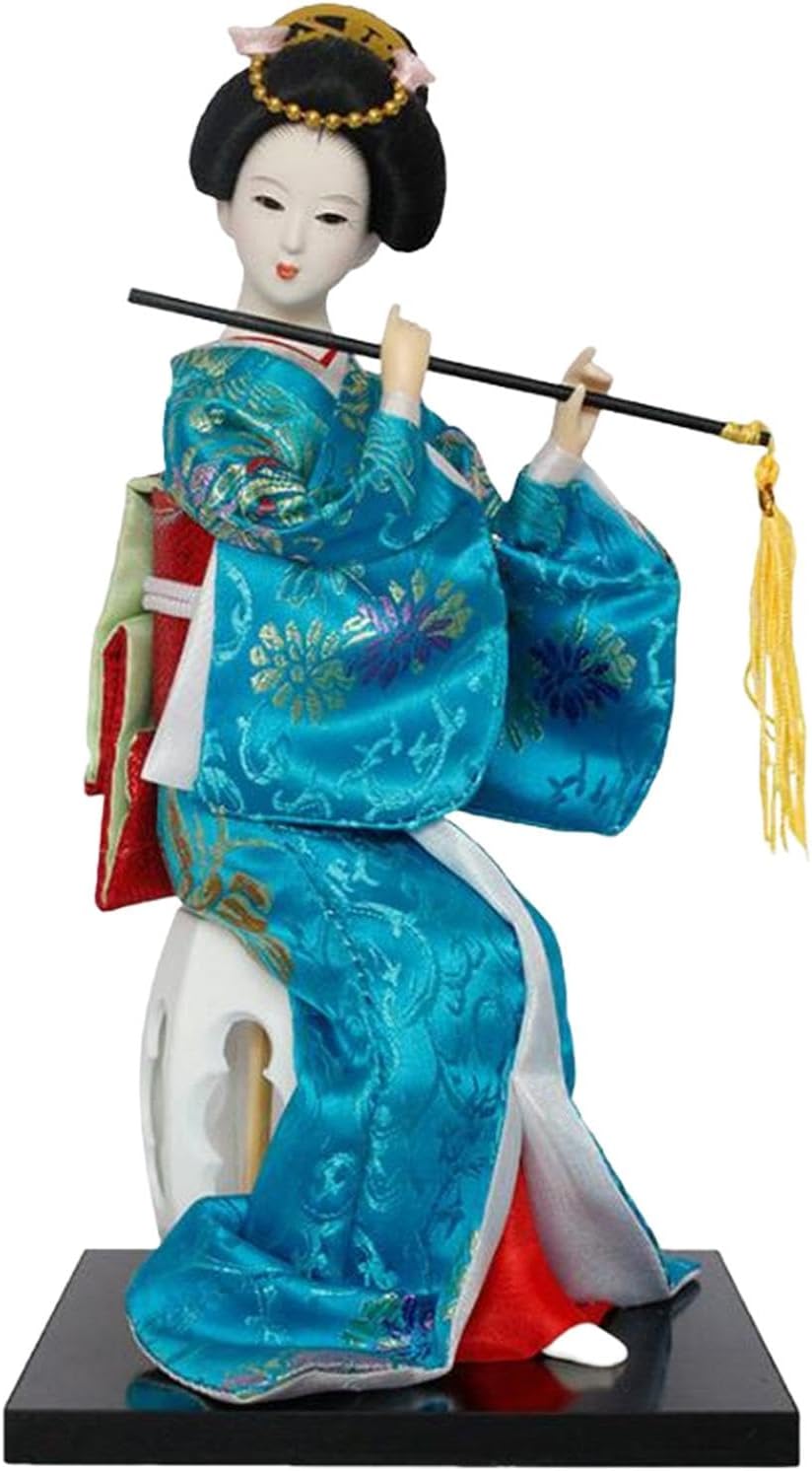 Folpus 12" Japanese Geisha Kimono Dolls Collectible Miniature Figurines ...