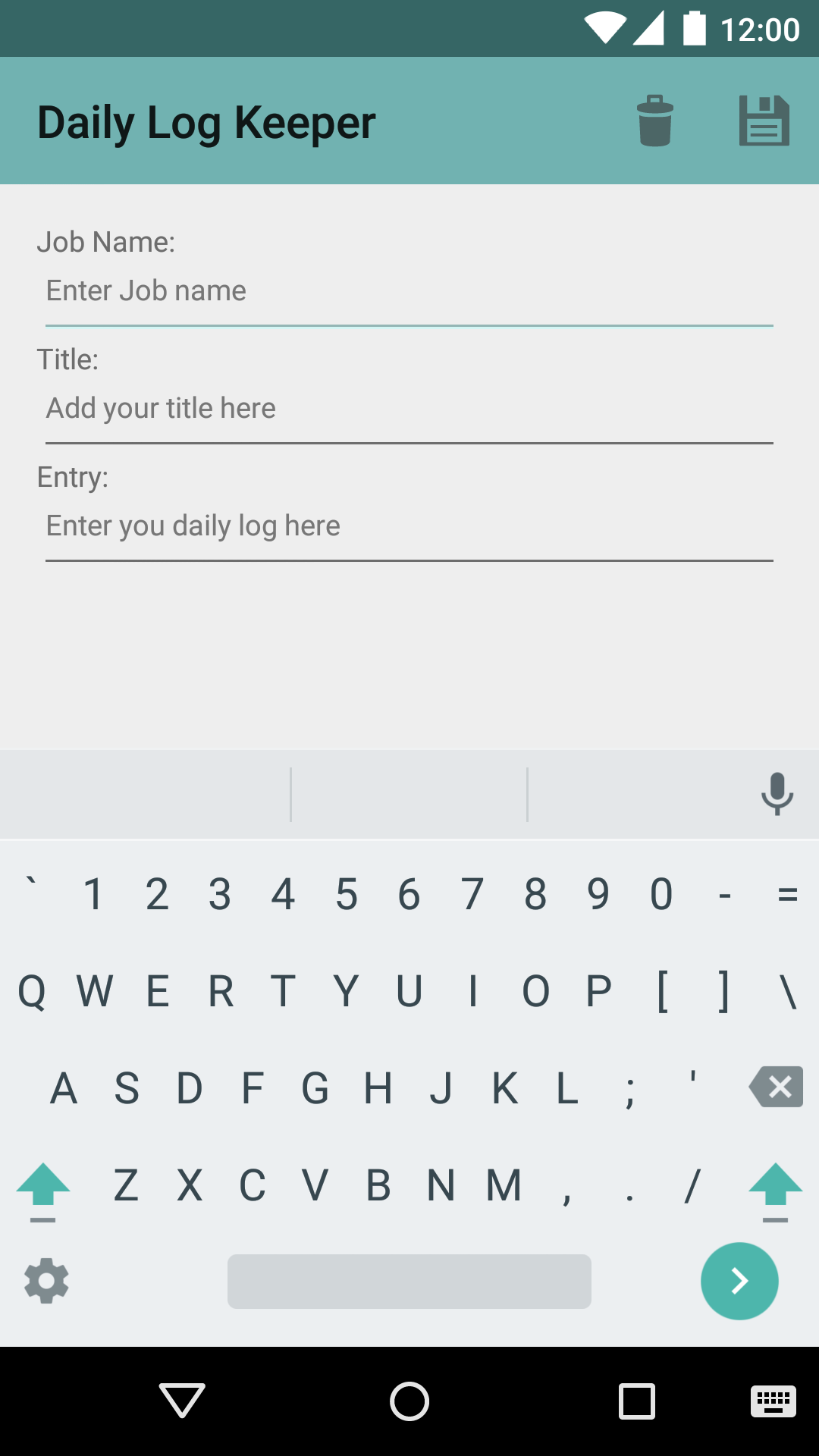 Daily Log Keeper - App on the Amazon Appstore