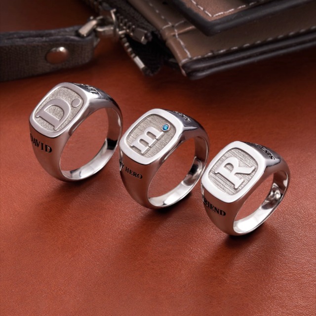 Watch custom initial rings for men women on Amazon Live