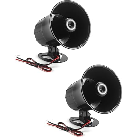 Amazon.com: QWORK Electric Siren Horn, 2 Pack DC 12V Security Loud ...