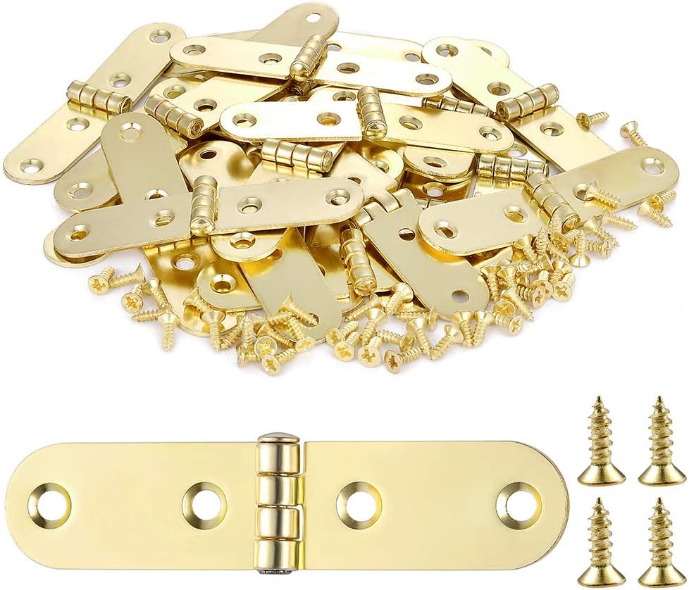 YCSJ 40 Pieces Decorative Brass Hinges Hardware for Jewelry Box,Hinge ...