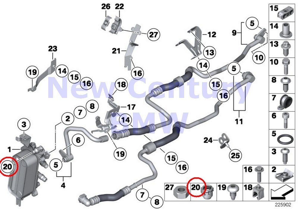 Amazon.com: 2 X BMW Genuine Cooling Engine Radiator Blind Plug X5 4.4i ...