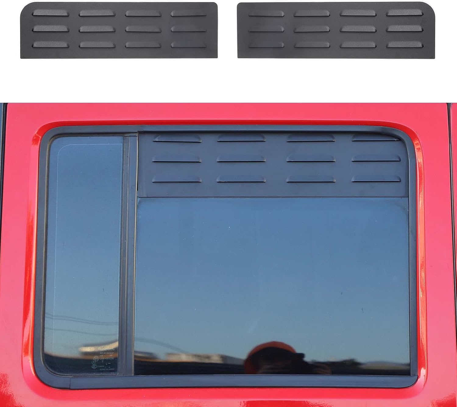 Amazon.com: Hoolcar Rear Window Louver Vent Cover Rear Window Blinds ...