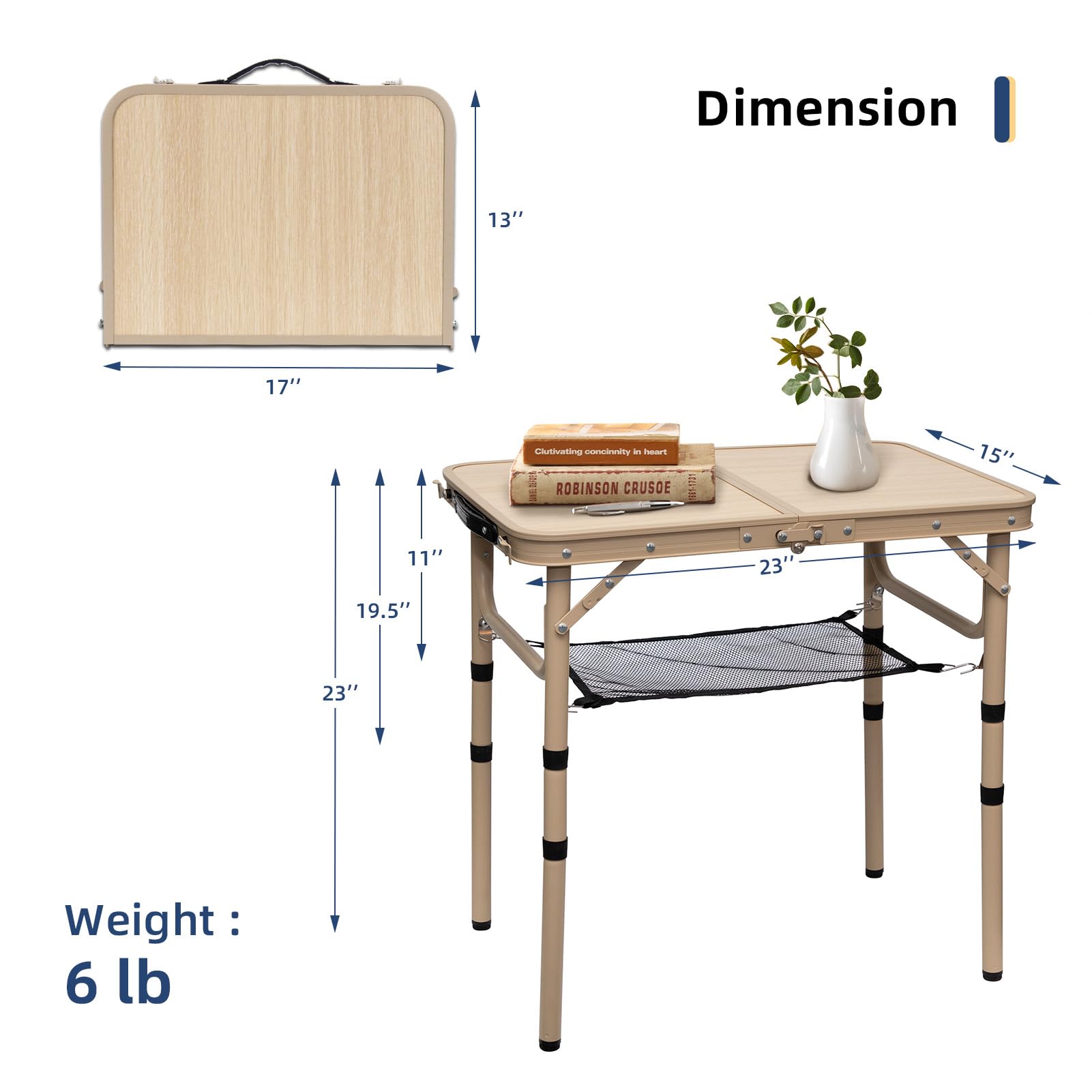 Snapklik.com : Byliable Small Folding Table Portable Camping Table ...