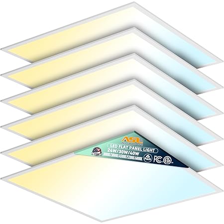 Allsmartlife 2x2 LED Flat Panel Light 6-Pack, Dimmable, 5CCT Options ...