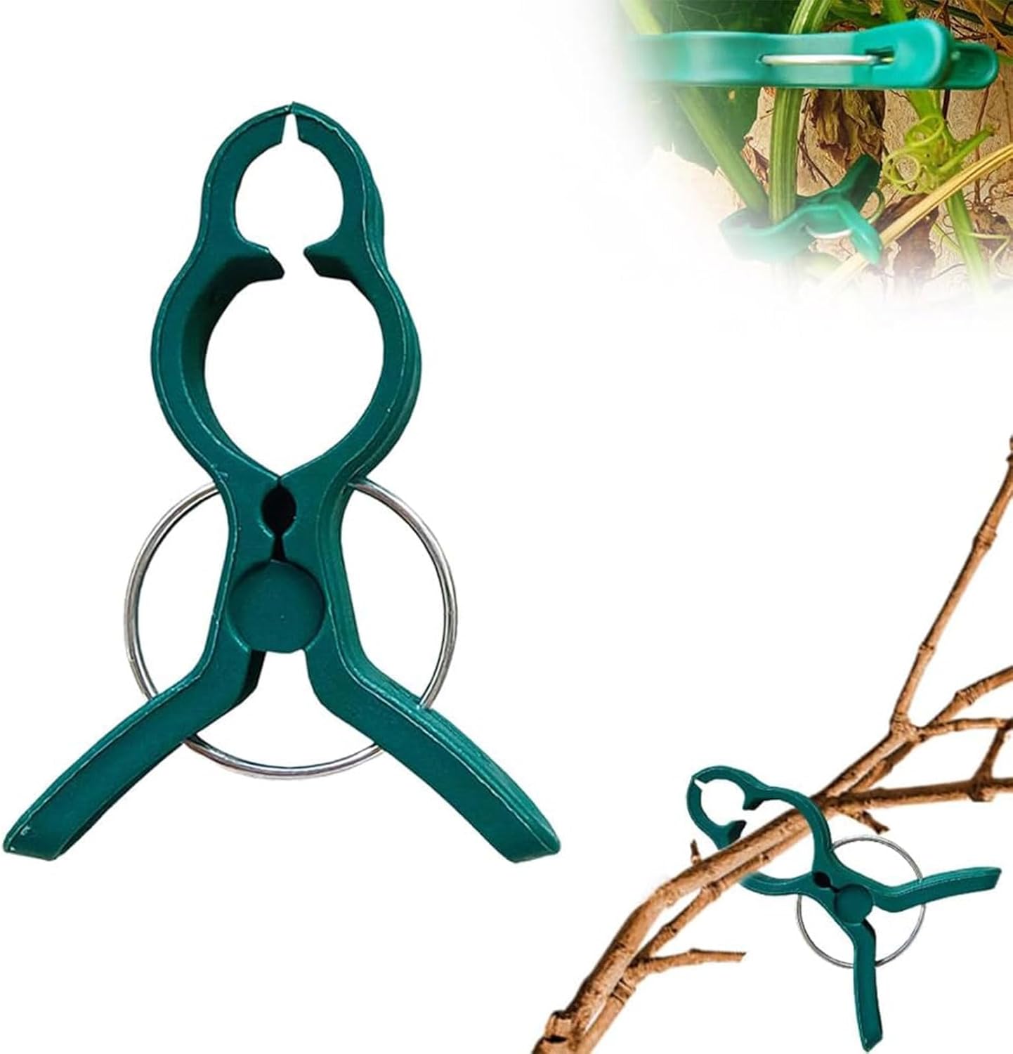 Amazon.com: luvpain 2024 Upgraded Green Garden Plant Clips, Plant Clips ...