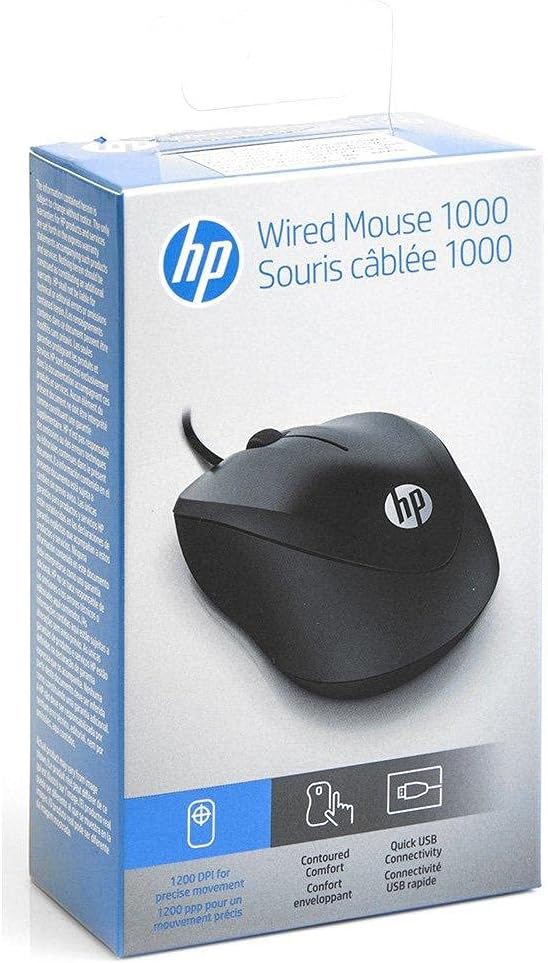 HP 1000 Wired Mouse (4QM14AA) – Yaxa Colombia