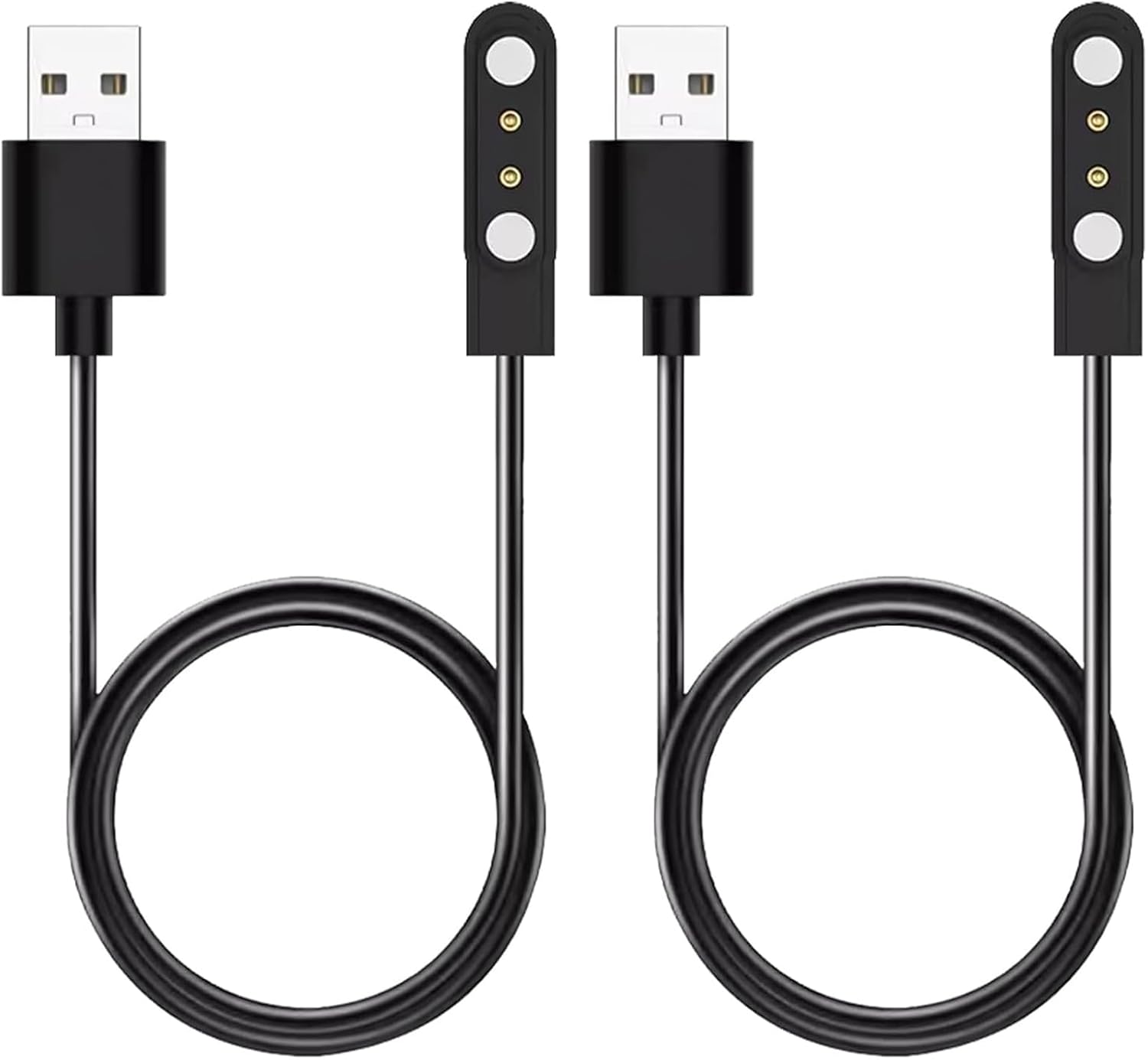 MADGININE Magnetic Smart Watch Charger - 2 Pcs 2 Pin (4mm) Portable ...