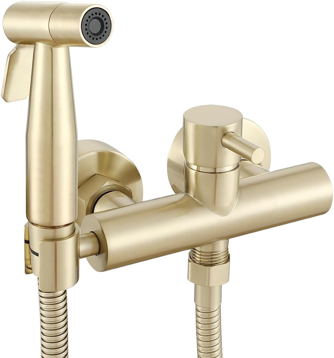 Ownace Brushed Gold Wall Mount Bidet Mixer Spray Set Toilet Douche ...