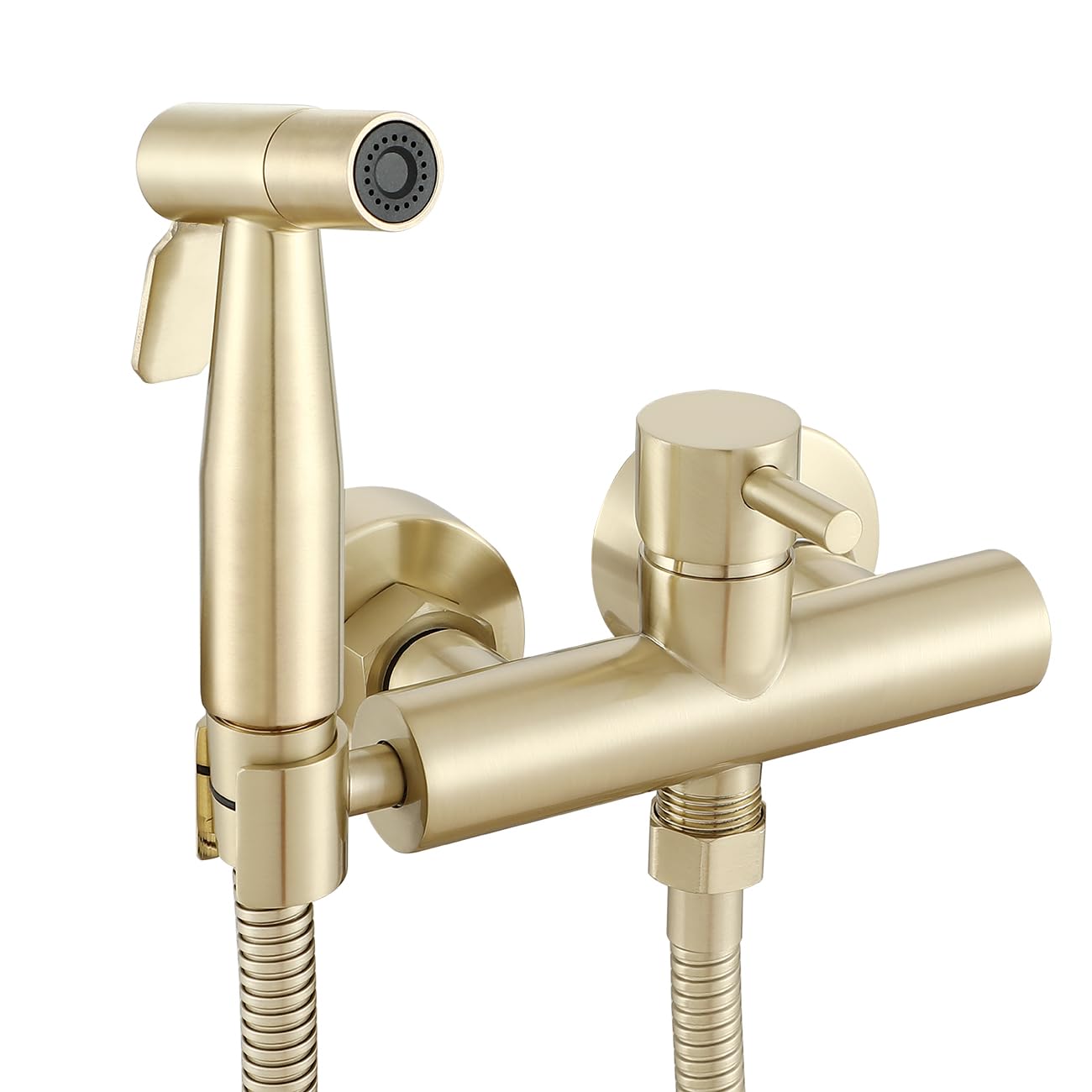 Ownace Brushed Gold Wall Mount Bidet Mixer Spray Set Toilet Douche ...