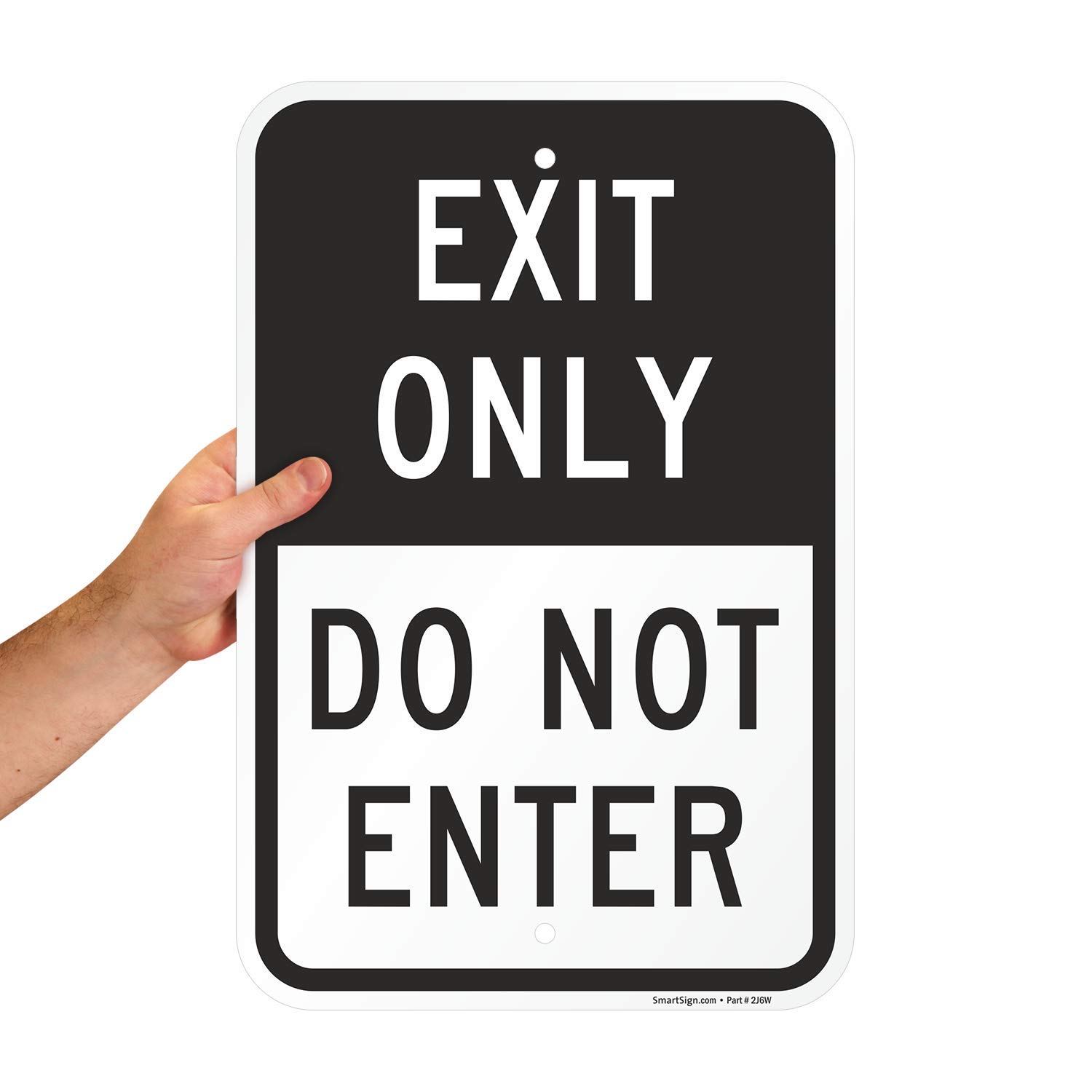 SmartSign - K-8367-AL-12x18 "Exit Only - Do Not Enter" Sign | 12" x 18 ...