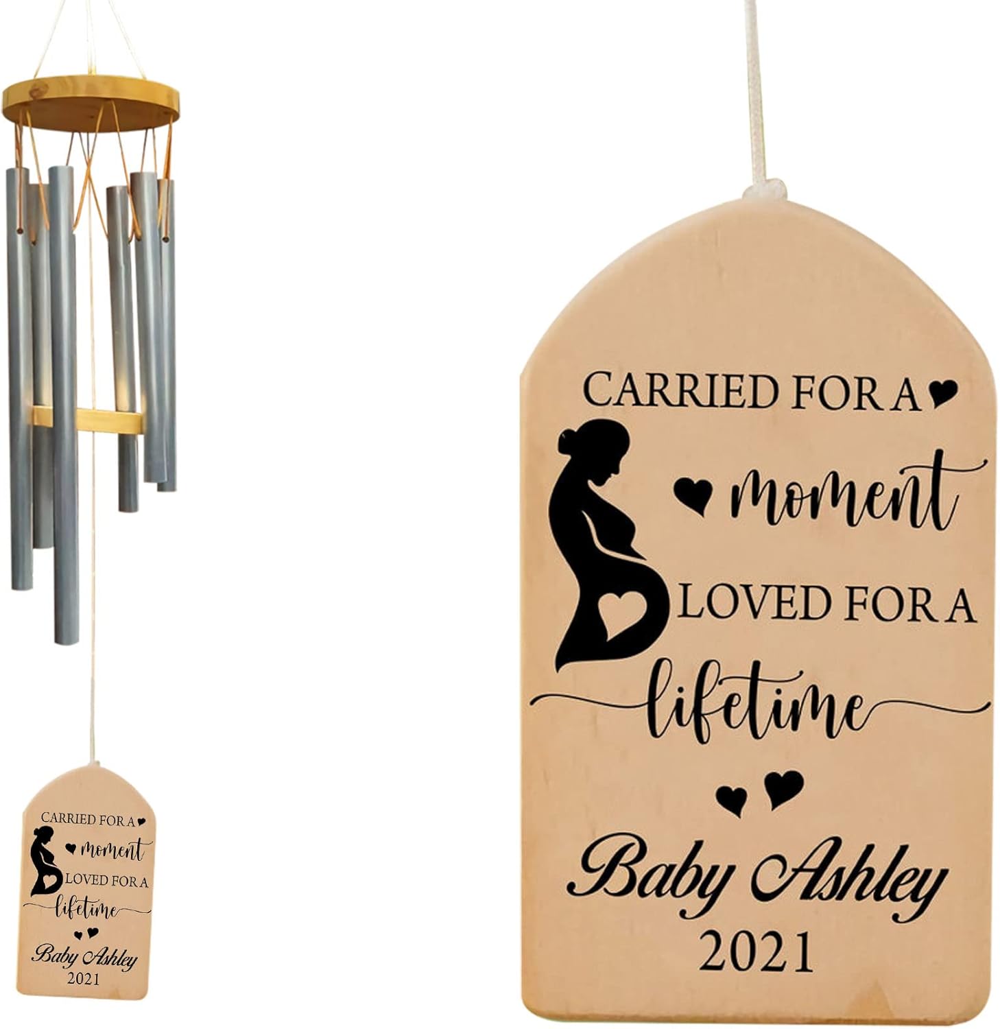 Amazon.com : Carried for A Moment Wind Chime Baby Loss Wind Chime ...