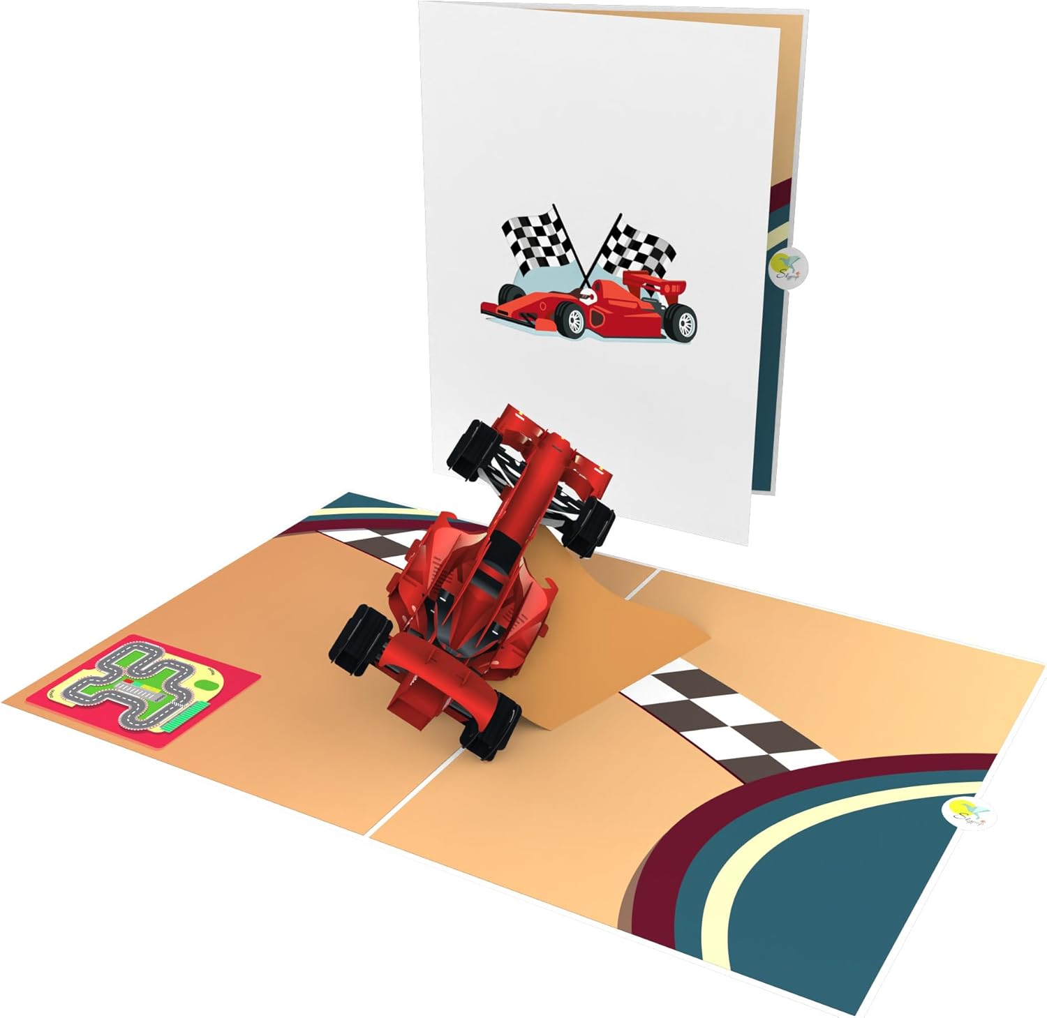 Amazon.com : Rykamia F1 Car Pop Up, Blank Formula 1 Car Card With ...