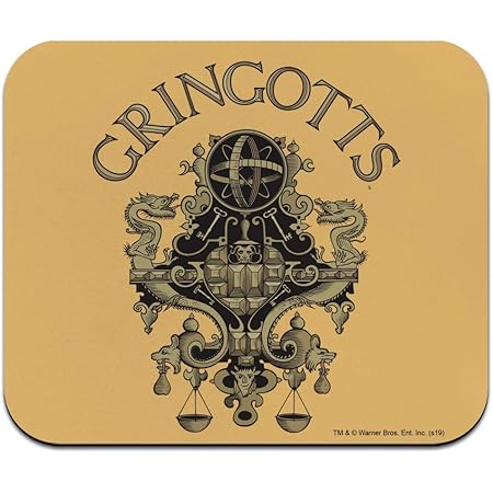Amazon.com: Harry Potter Gringotts Logo Low Profile Thin Mouse Pad ...