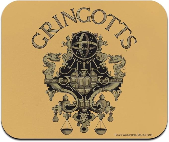 Amazon.com: Harry Potter Gringotts Logo Low Profile Thin Mouse Pad ...