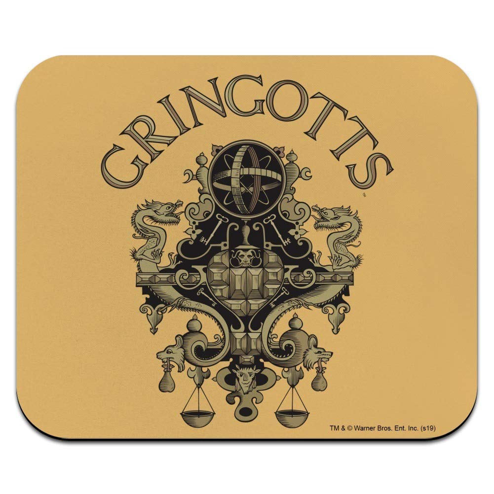 Amazon.com: Harry Potter Gringotts Logo Low Profile Thin Mouse Pad ...