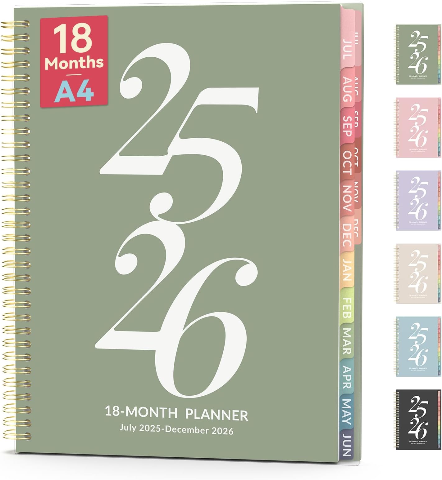 Amazon.com : July 2025 - Dec 2026 Planner, Forvencer Academic Planner ...