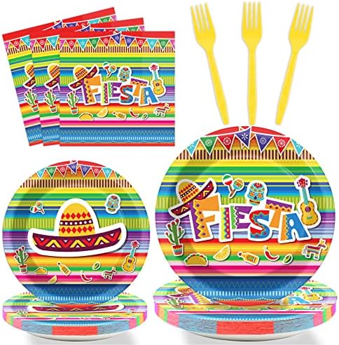 Amazon.com: Lide Road 116-Piece Mexican Fiesta Party Decorations: 16 ...