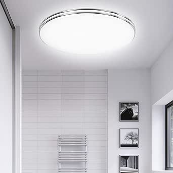 VIPMOON 12W Small LED Ceiling Light 6500K Cool White Flush Mount ...