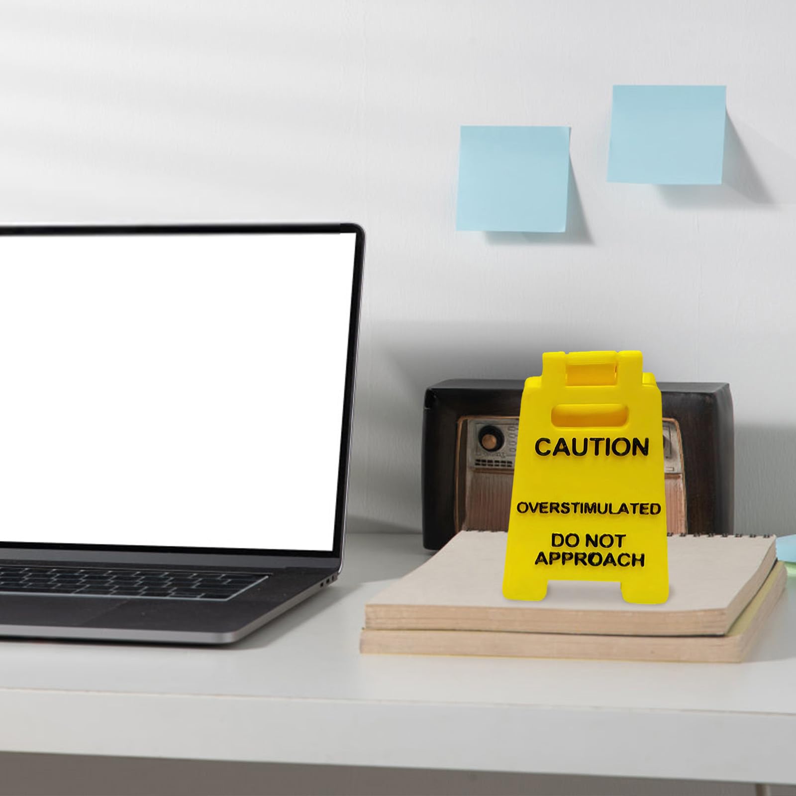Office Prank Desk Decor Funny Overstimulated Desk Sign | Office Prank ...