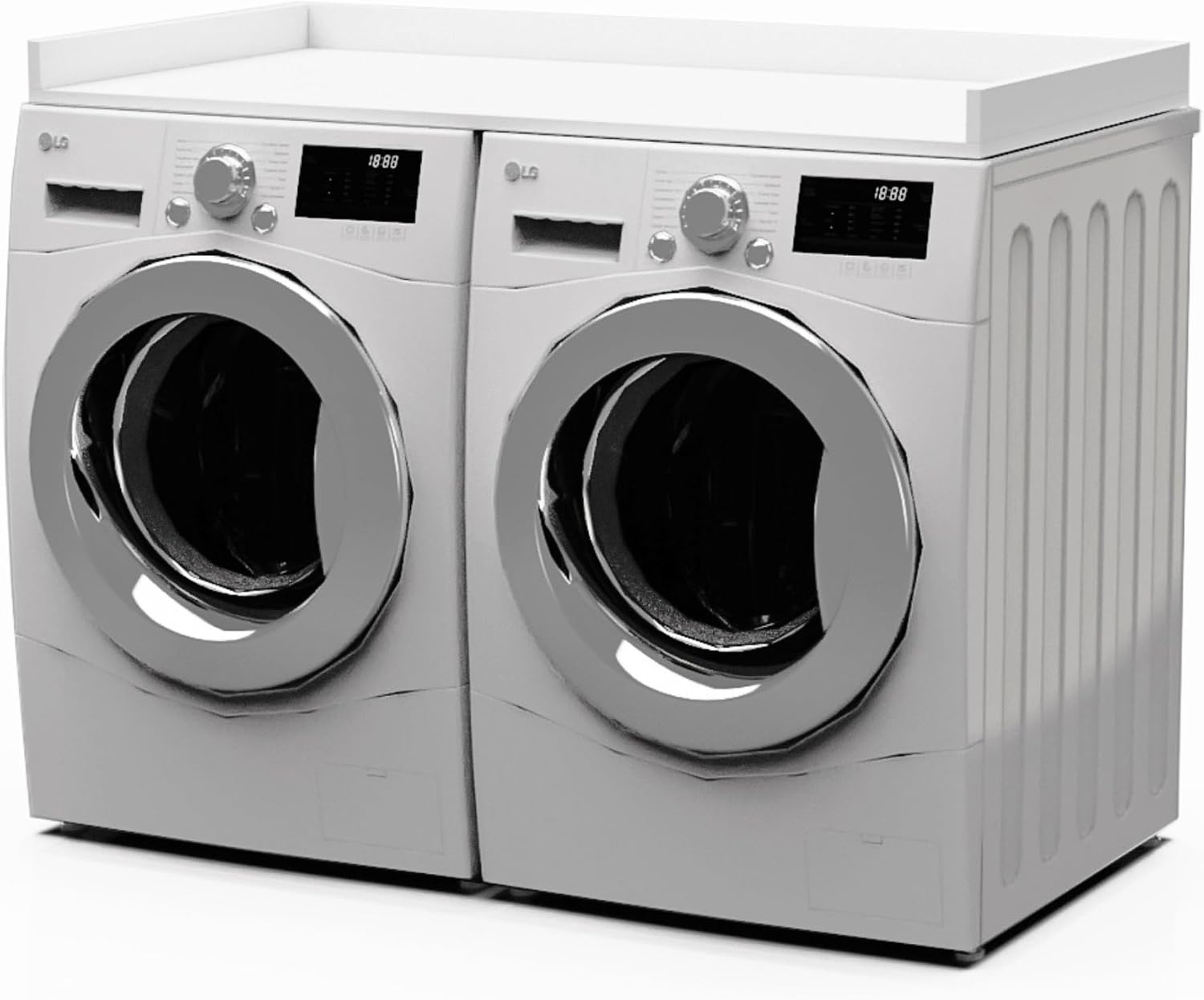 Amazon.com: OfficeSimpli Washer Dryer Countertop, Laminate, Edge Rails ...