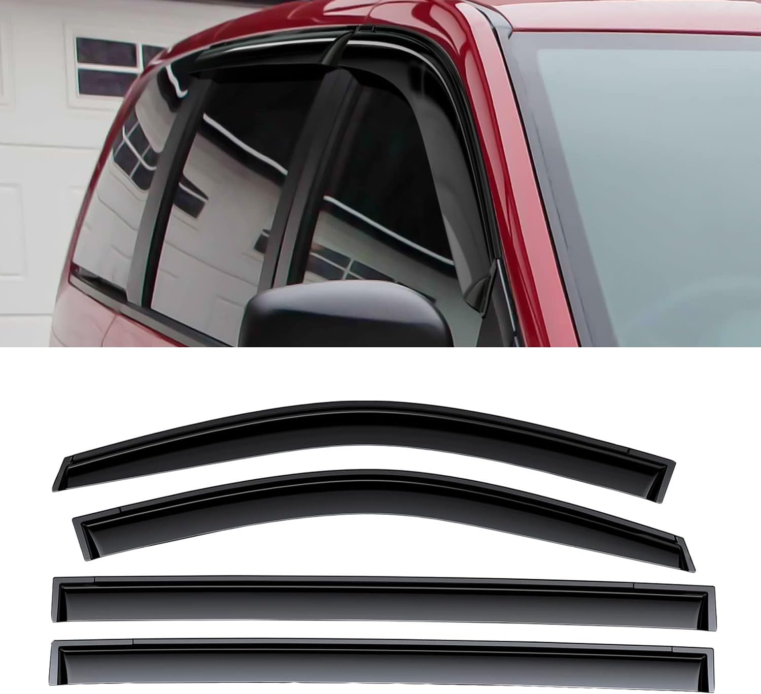 Amazon.com: Neopaftu 4PCS Rain Guards Window Vent Visor Wind Deflectors ...