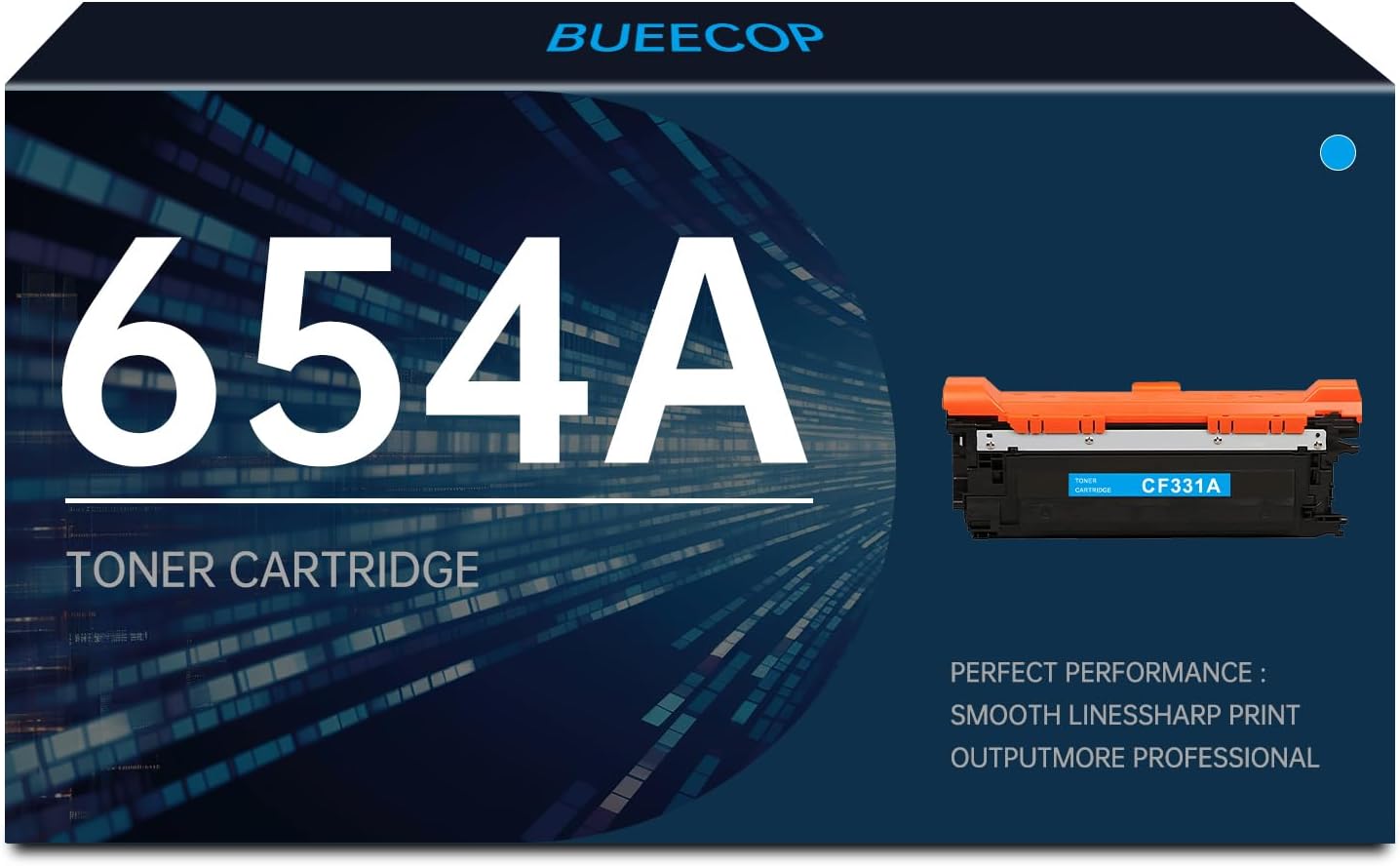 Amazon.com: 654A CF331A Cyan Toner Cartridge Compatible with HP M651 ...