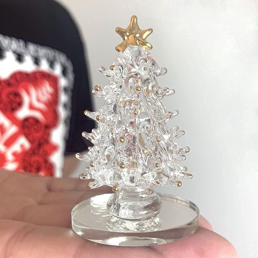 Amazon.com: JinshiY Exquisite Christmas Crystal Tree Miniature ...