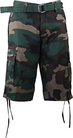 Ablanche Regal Wear Mens Army Cargo Shorts WBELT (34, Woodland ...