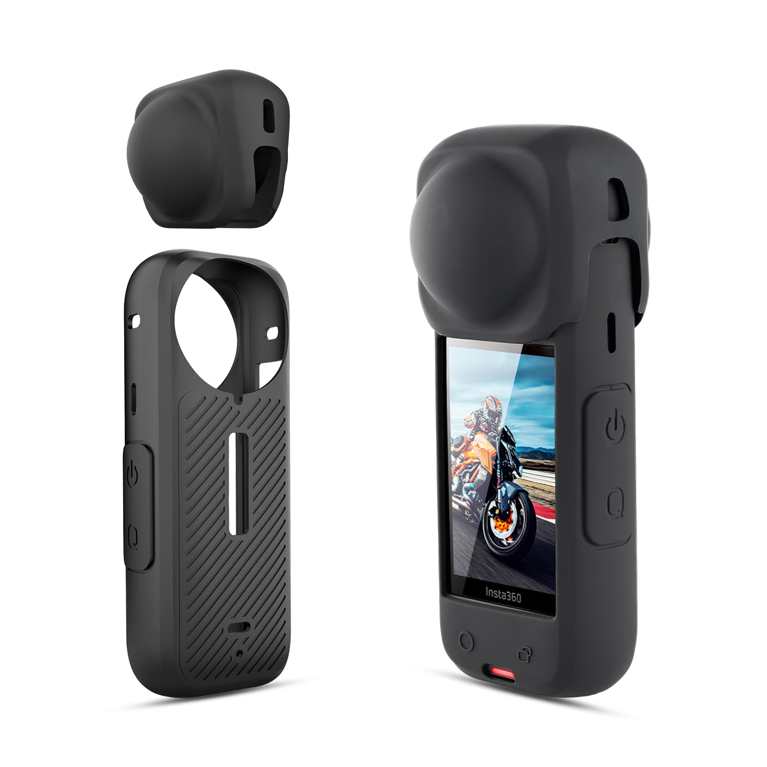 TecoKart® Silicone Protective Case for Insta 360 X4 with Lens Cap ...