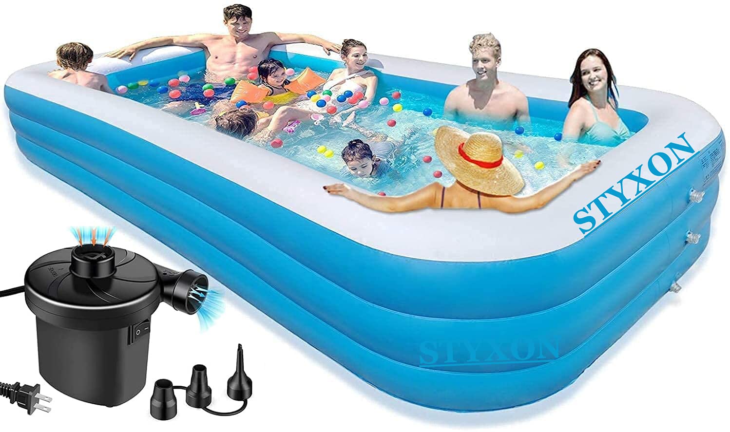 Buy Styxon/Swimming Pool 10-Feet 3 Stripped for Kids-Inflatable ...