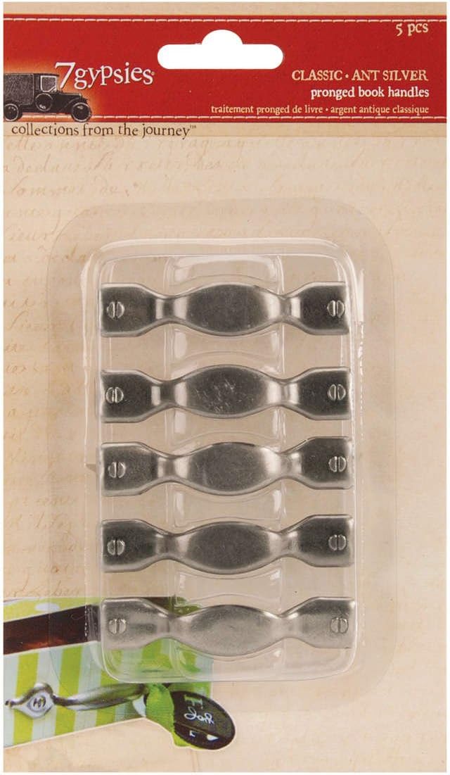 Amazon.com: 7gypsies 12494 Book Handles Classic Antique Silver
