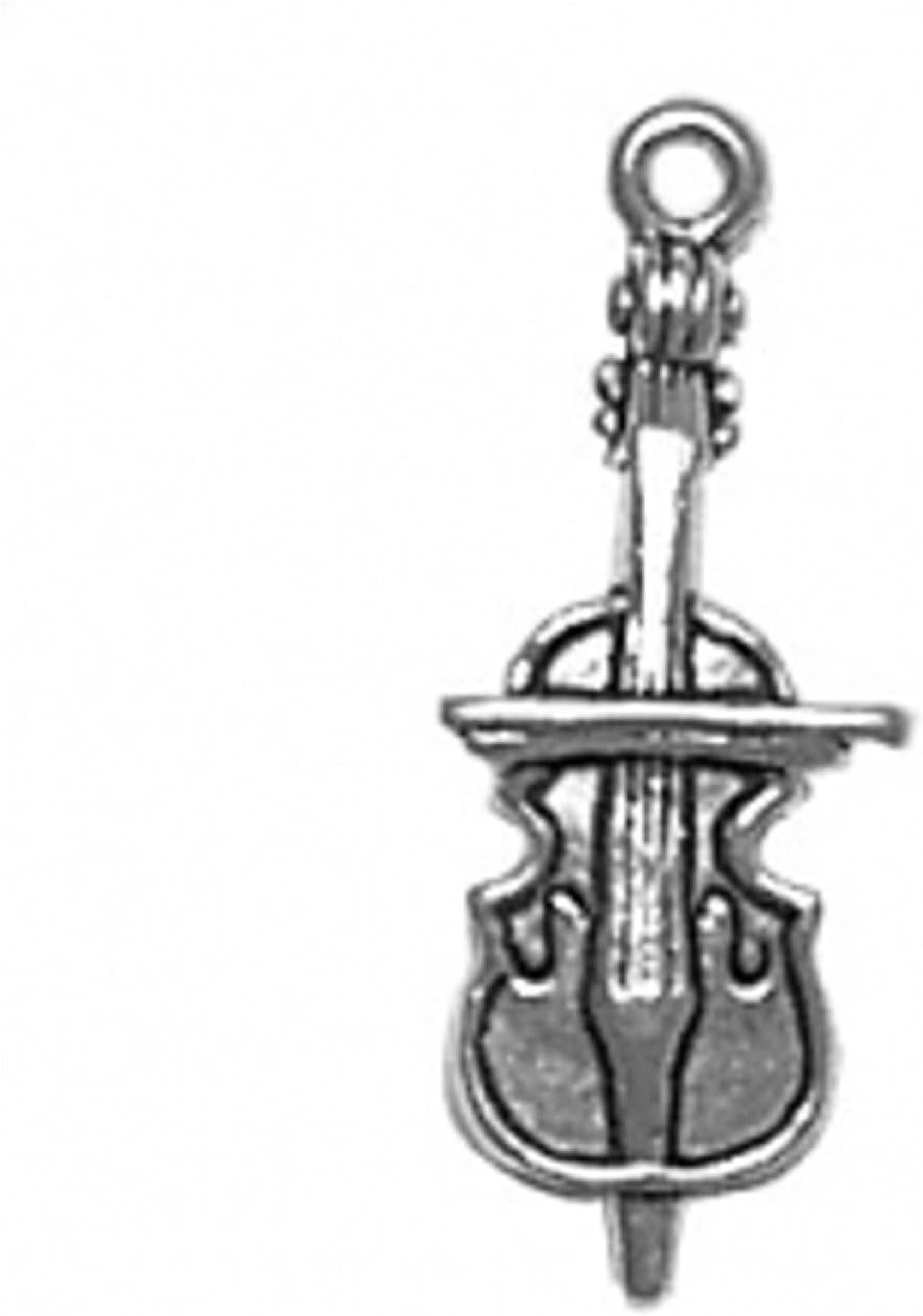 Amazon.com: Sterling Silver 3D Musical Instrument Cello Charm With Bow ...