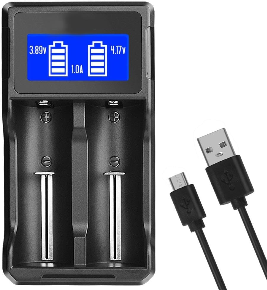 Amazon.com: Universal Battery Charger with LCD Display Quick Adapter ...