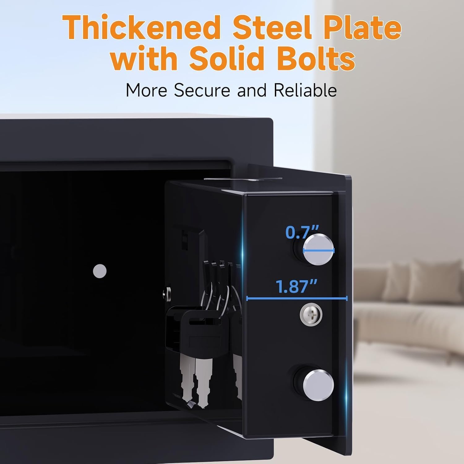 PATRON Small Safe Box for Money with Code and Keys Solid Mini Safe for ...