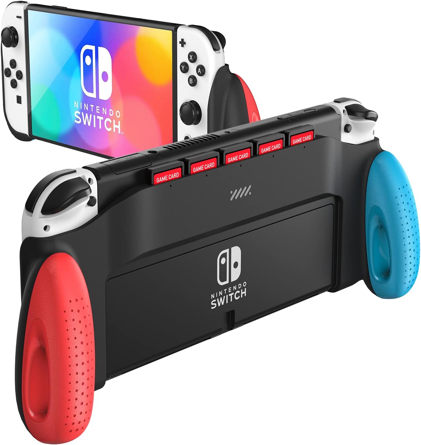 Switch OLED Grip, JUSPRO Grip Case Compatible with Nintendo Switch OLED ...