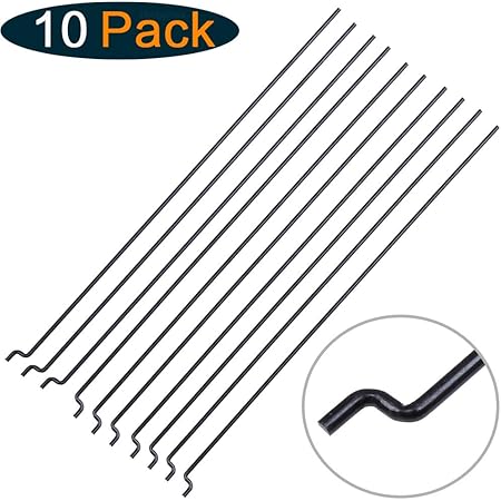 Amazon.com: uxcell 1.2mm x 450mm (17.7 Inch) Steel Z Pull/Push Rods ...