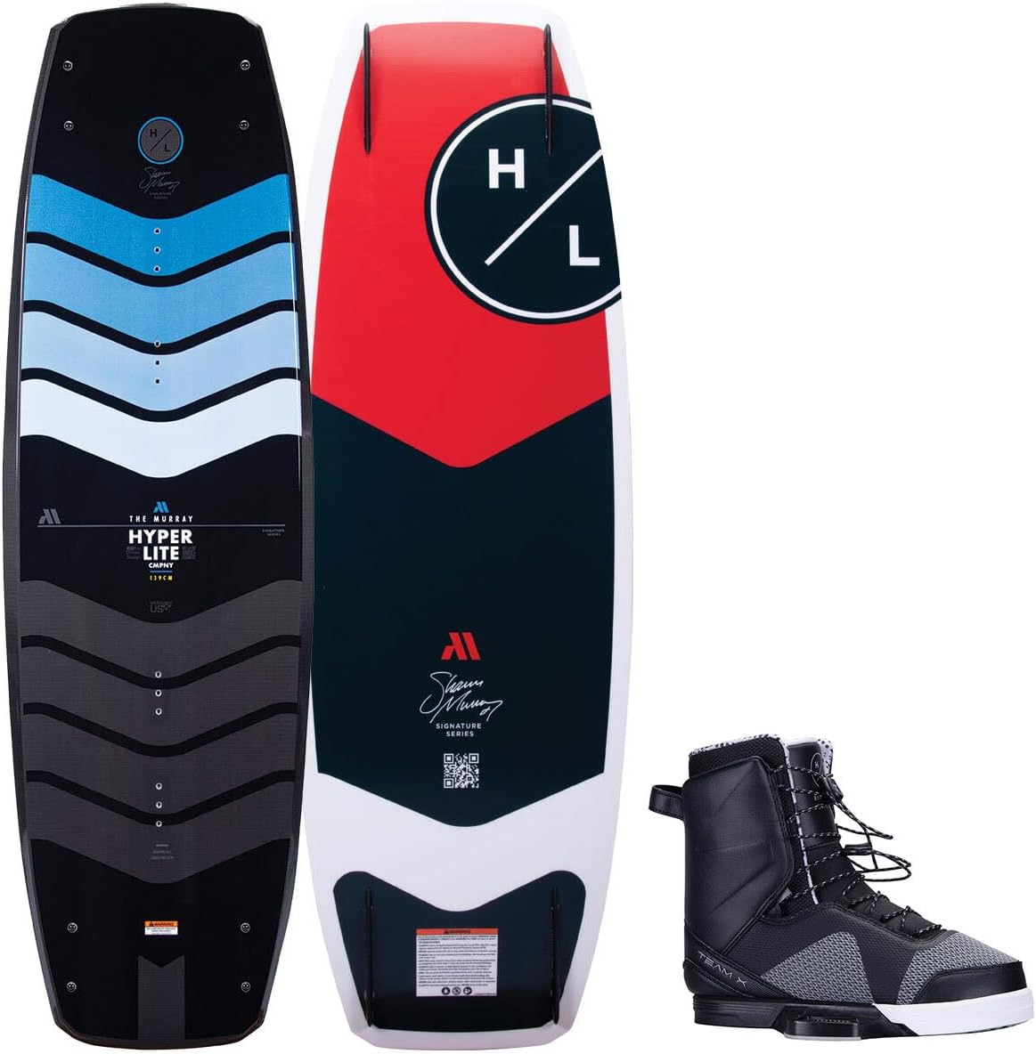 Amazon.com : Hyperlite Murray Pro Mens Wakeboard 134 W/Team X Bindings ...