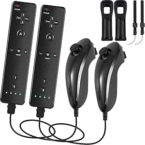 WOAZNSK 2 Paquete Control Wii Motion Plus,Incorporado 2 en 1 Control ...