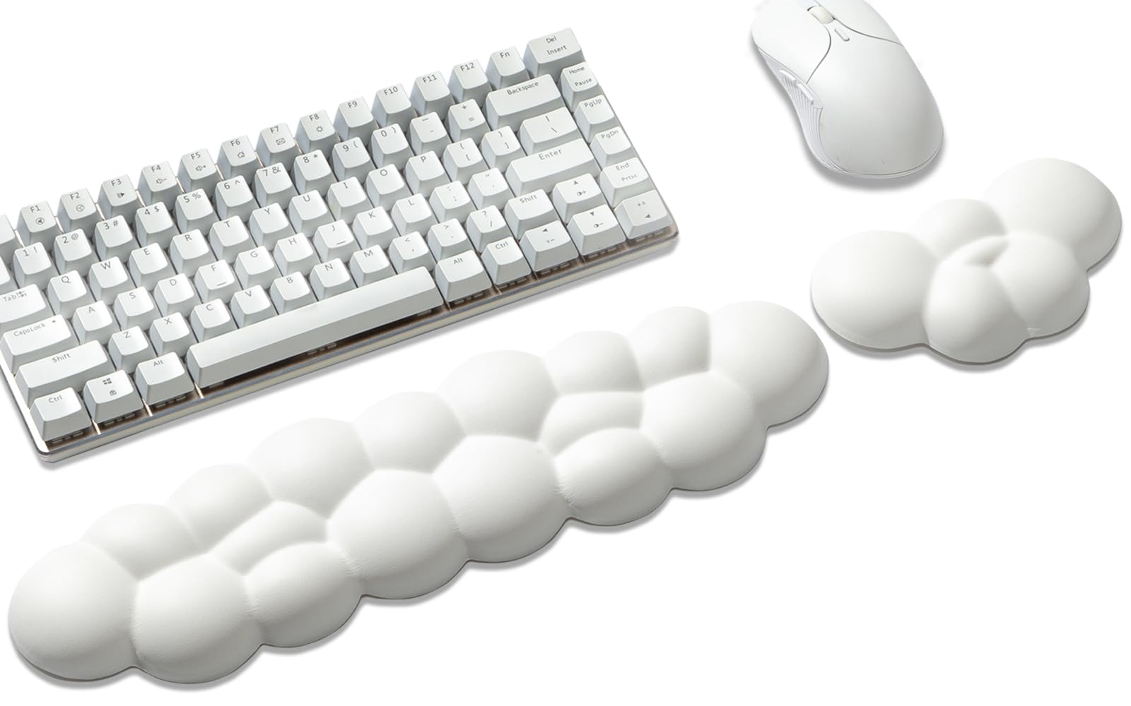 Leolee Keyboard Cloud Wrist Rest and Mouse Wrist Rest Set, White Cloud ...