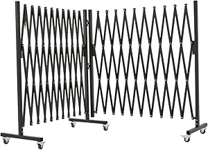 GYMTIME Industrial Expandable Metal Barricade, Portable Safety Barrier ...