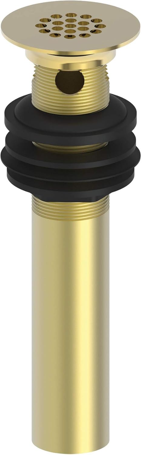 Solid Brass Lavatory Drain with Flat Strainer Plate - Forever Brass PVD ...