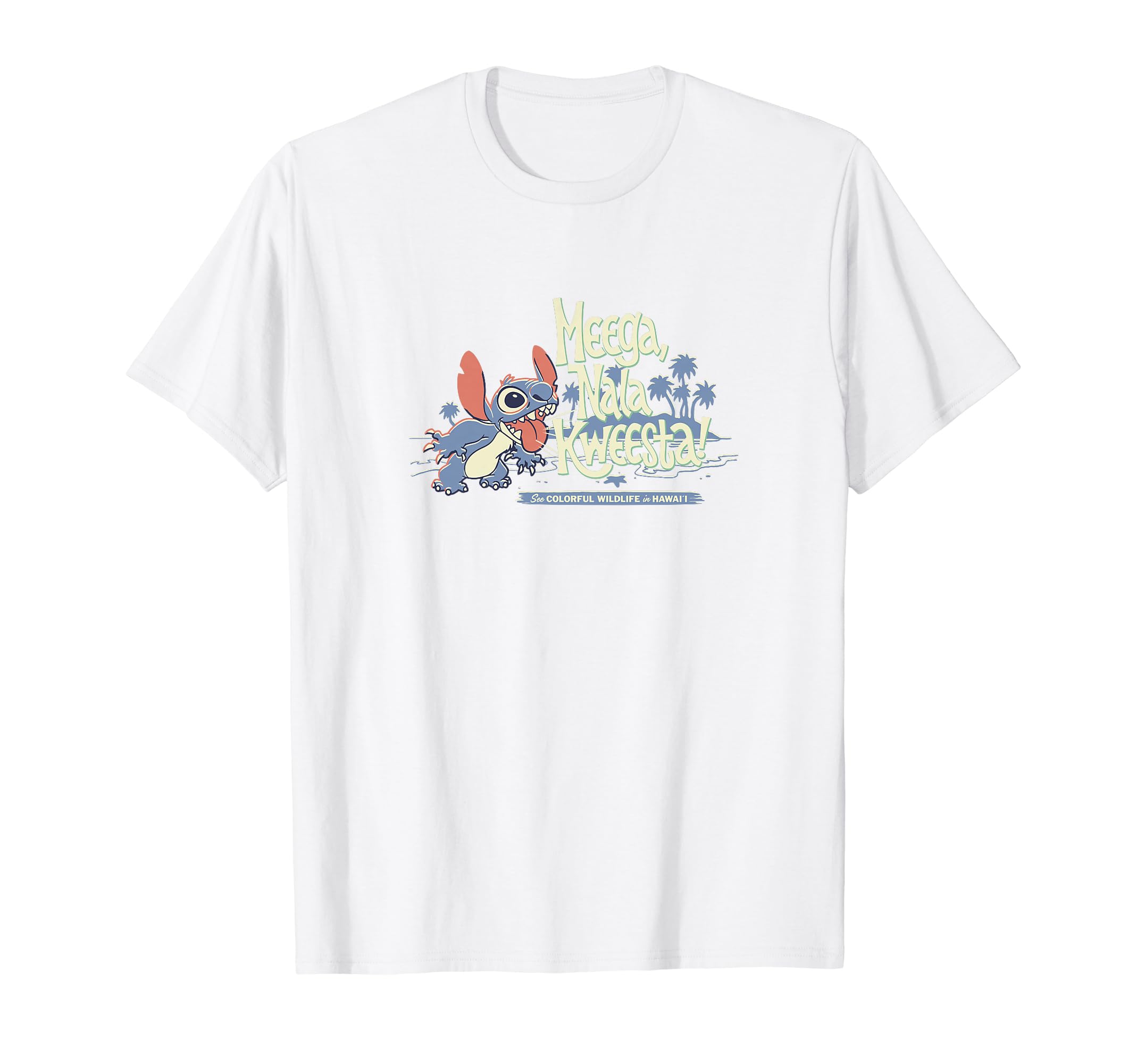Amazon.com: Disney Lilo & Stitch Meega Nala Kweesta! Stitch Quote T ...