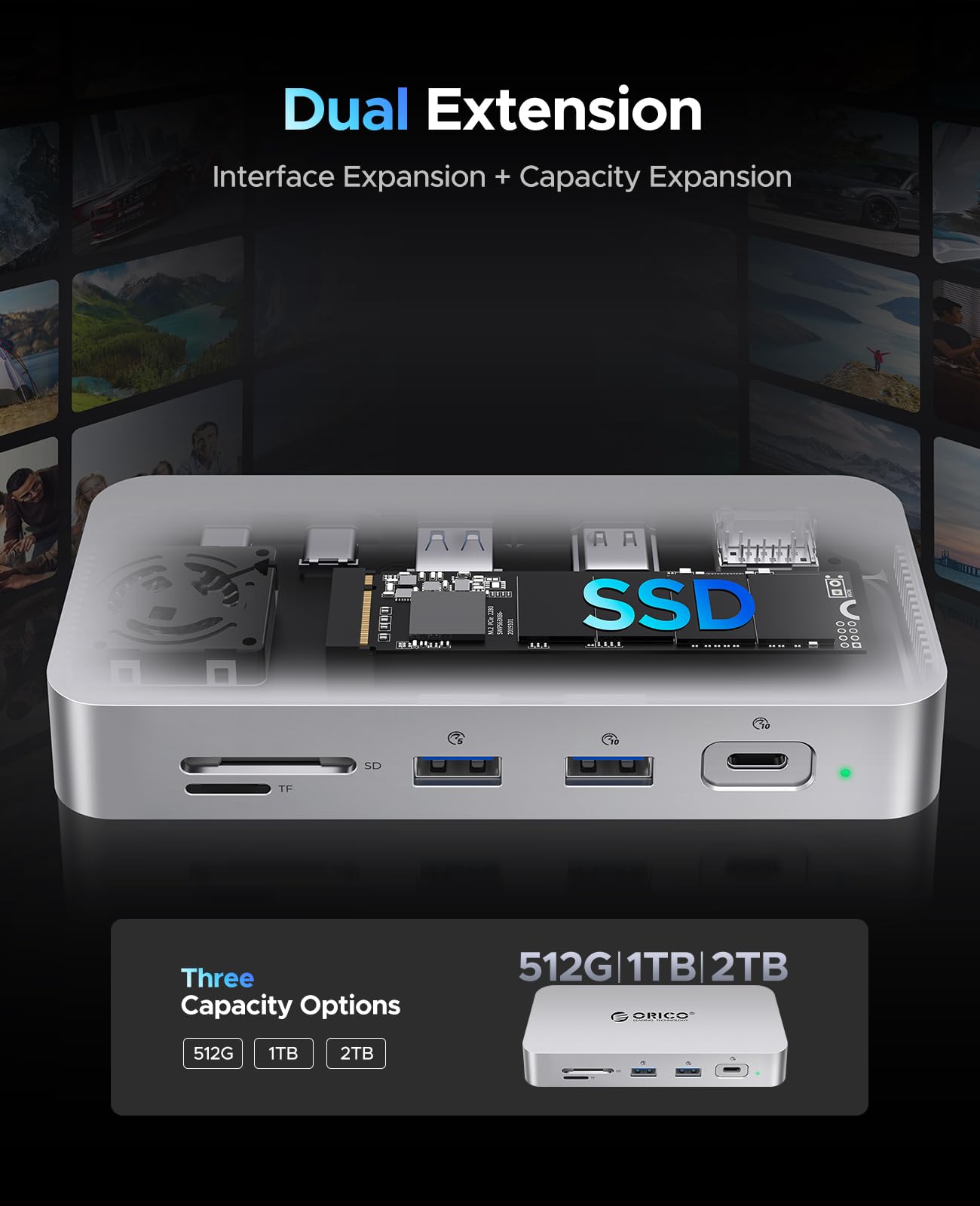 Snapklik.com : ORICO 2 TB External SSD Docking Station, SSD Expansion ...