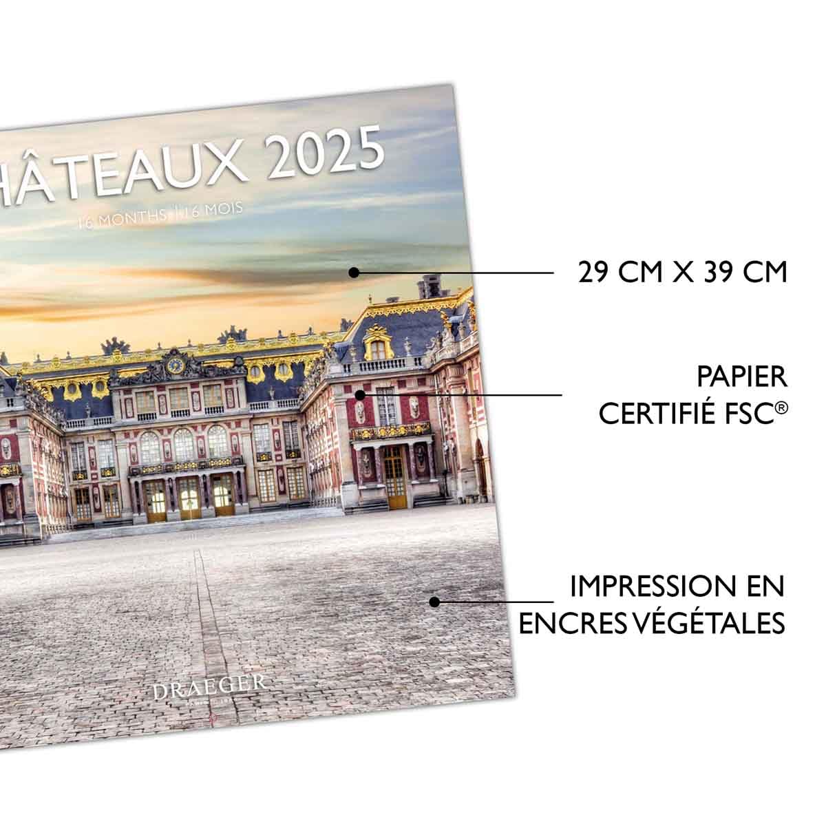 DRAEGER PARIS 1886 – Large Wall Calendar 29 x 29 cm 2025-7 languages ...
