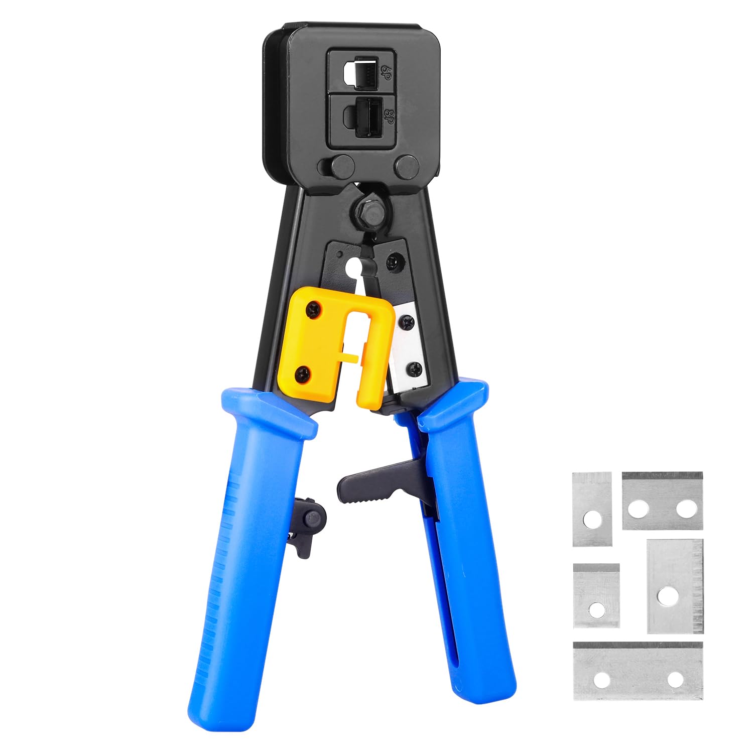 RJ45 Crimping Tool, Ethernet Crimp Tool, RJ11, RJ12, RJ45(CAT5 Cat5e ...