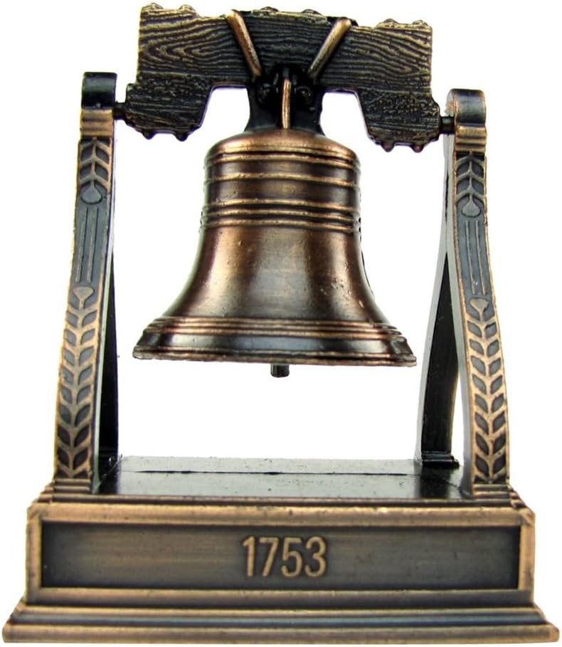 Amazon.com : Bronze Metal Liberty Bell Miniature Replica Die Cast ...